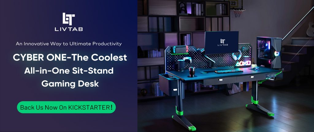 Livtab CyberOne: The Most Innovative Gaming Desk - 103 Degrees